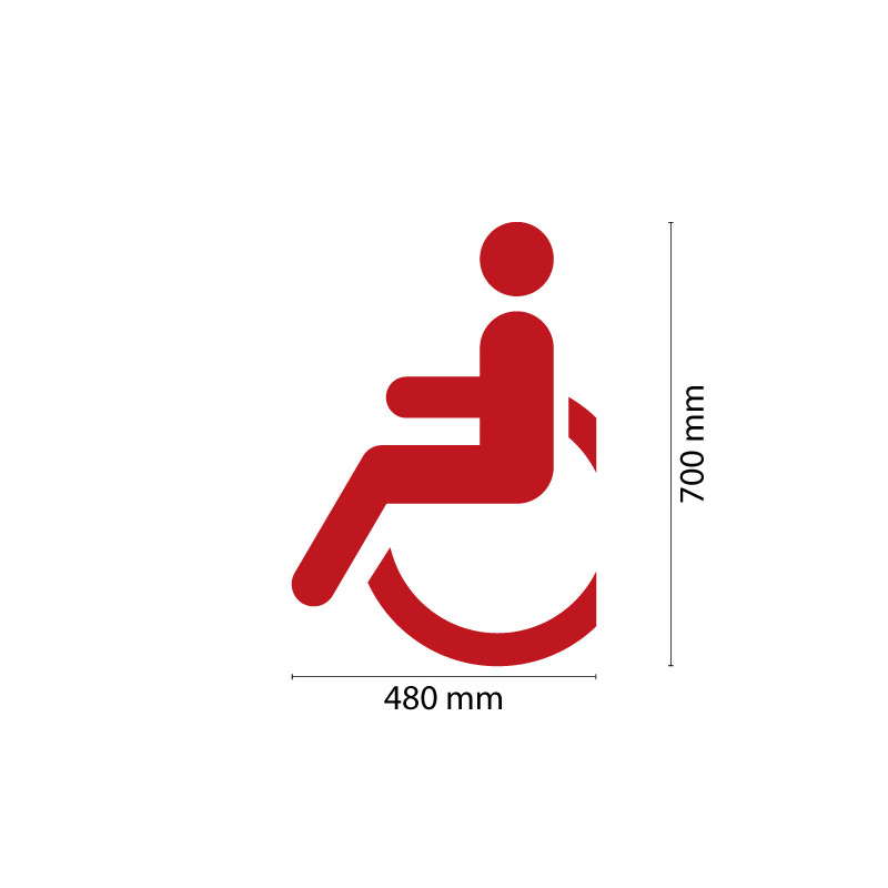 PICTOGRAMME ADHESIF XXL HANDICAPÉS GAUCHE (W0562)