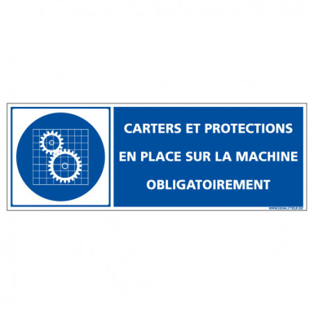 PANNEAU CARTERS ET PROTECTIONS EN PLACE SUR LA MACHINE OBLIGATOIREMENT ...
