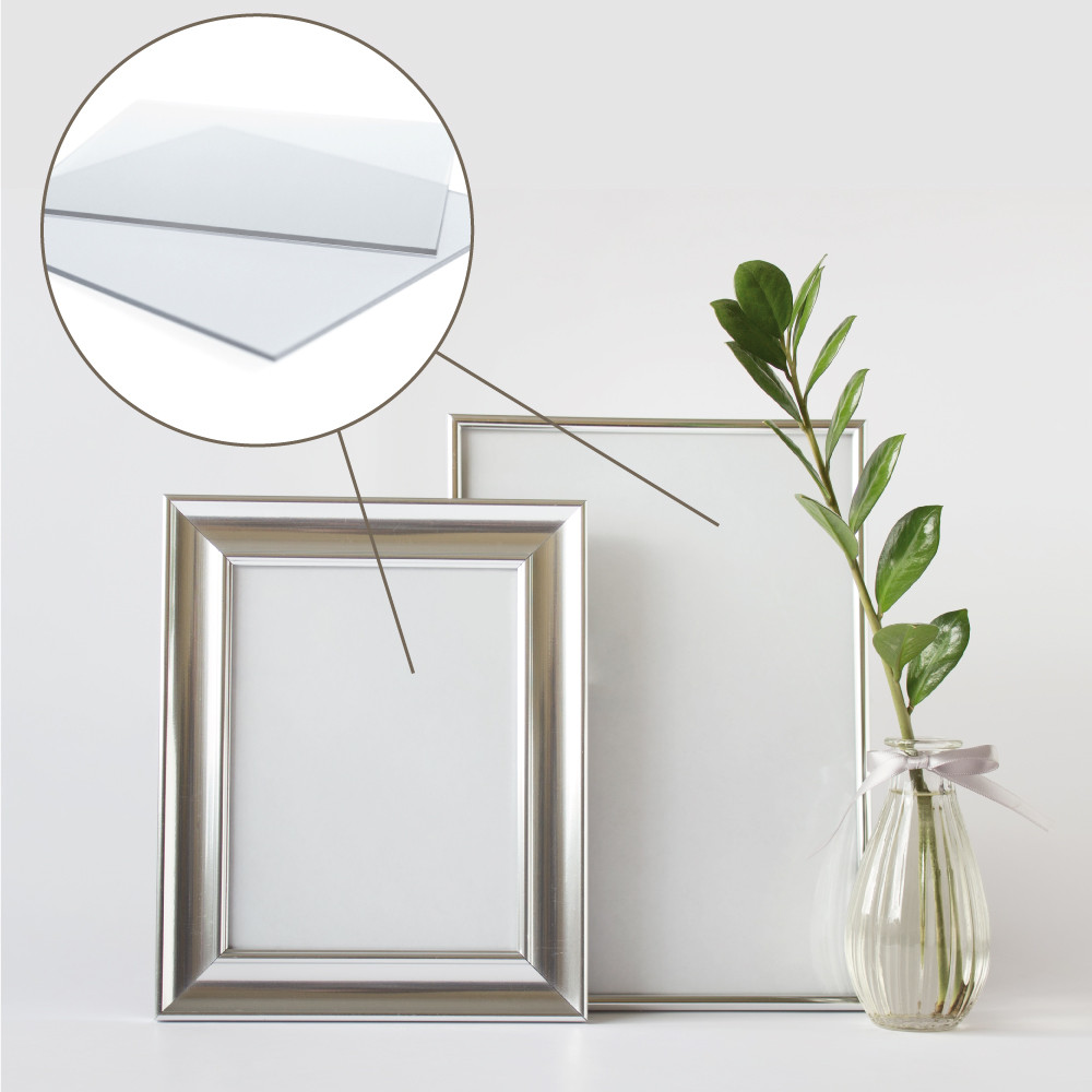 Vitre plexiglass transparent pour cadre - Plexi 1,5 mm PMMA XT Transparent