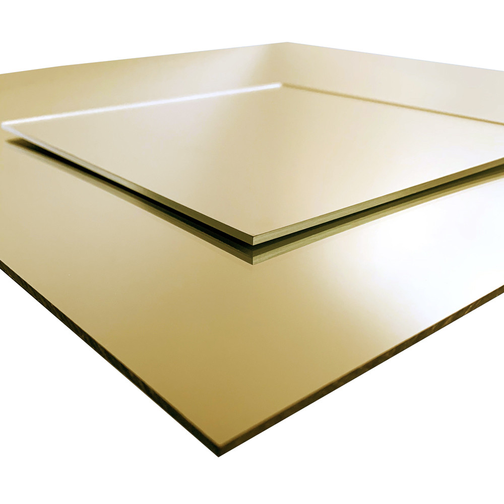 Plaque Plexiglass Miroir Or 3 mm Plexi Miroir Or à la découpe PMMA XT