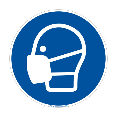 Panneau Port du masque obligatoire - Obligation port des EPI