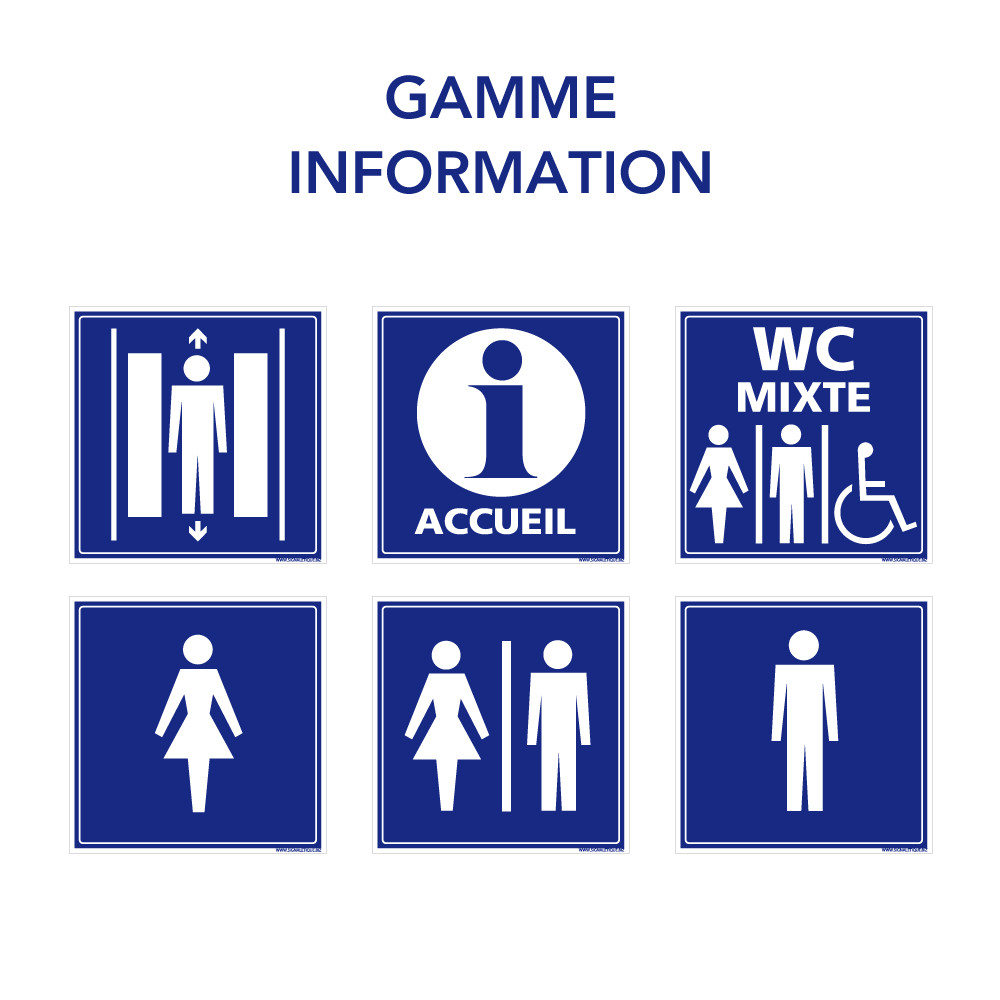 Panneau d’information Toilettes Homme-Femme - Signalisation d’information