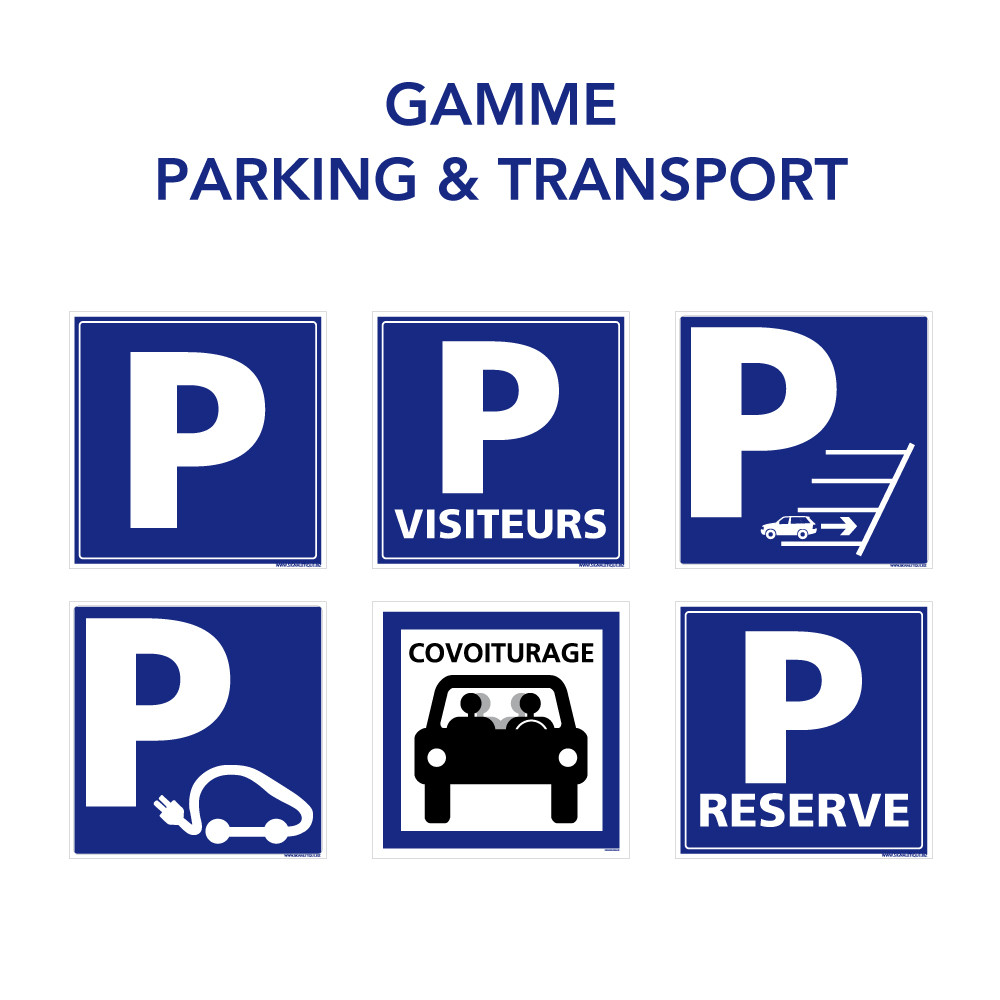 Panneau Parking. Signalisation Stationnement. Sticker Parking, Pvc, Alu