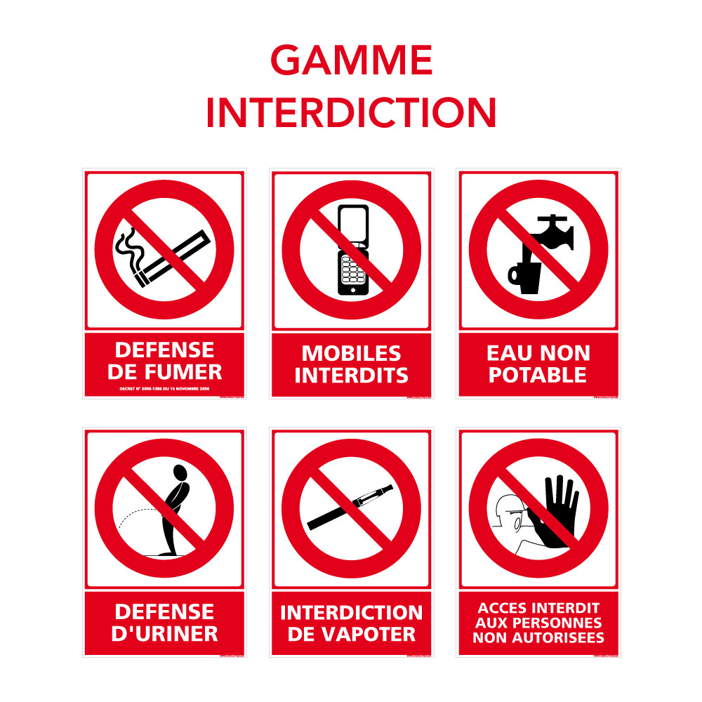 Panneau Accès Interdit Aux Personnes Non Autorisées Sticker Pvc Alu