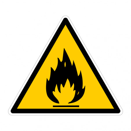 Panneau Danger Matières Inflammables. Sticker ou Panneau PVC