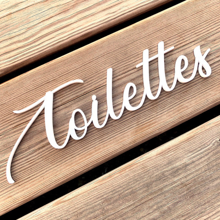 Plaque de Porte Personnalisée Maison Plexi Noir/Blanc Mot Décoratif 3D