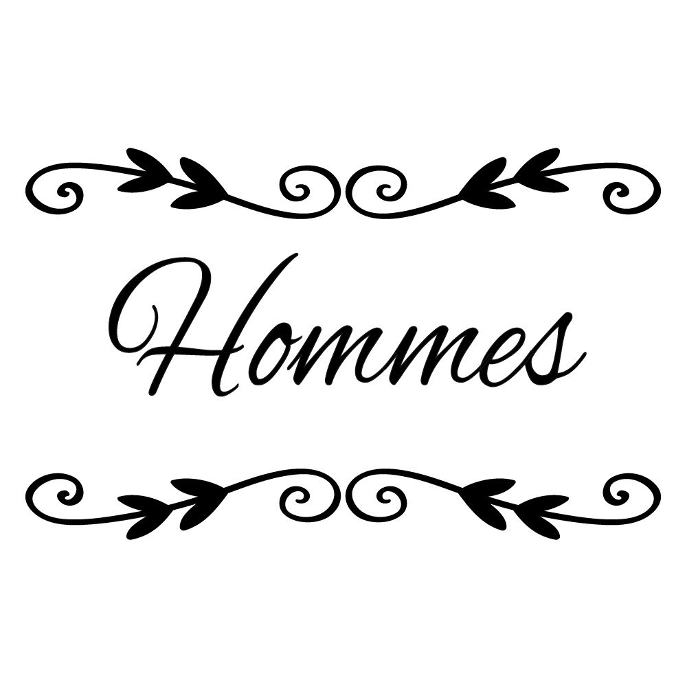 STICKER PORTE TOILETTES HOMMES DECO CHIC (I0304)
