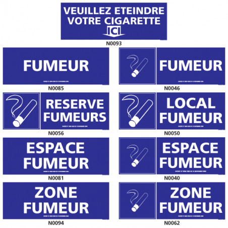 Panneau ESPACE FUMEUR ((local, zone, etc.)