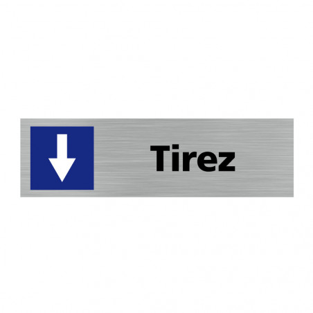 Lot de 2 plaques de porte Poussez/Tirez - 2 stickers ou 2 plaques alu ...