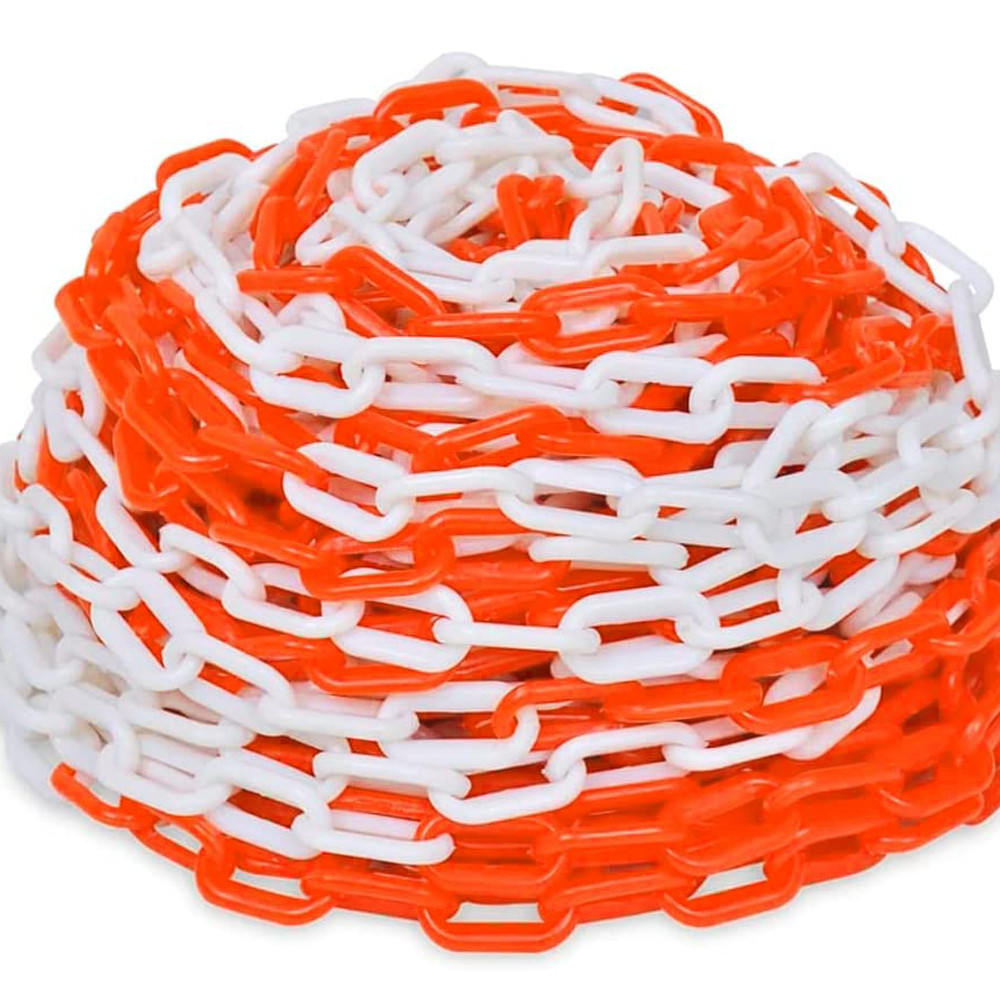 Chaîne securité et balisage plastique rouge et blanc en sachet de 25m ...