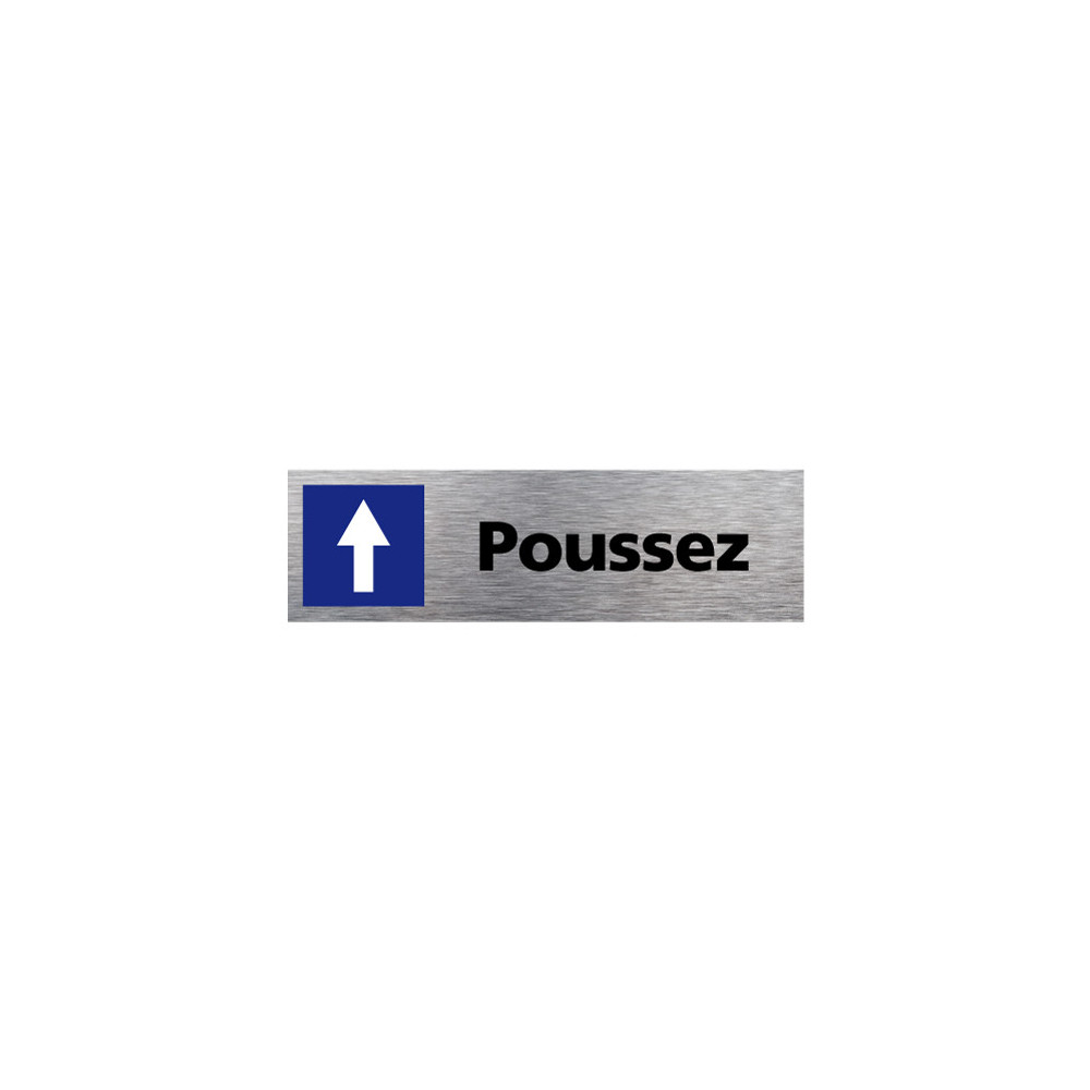Pictogramme POUSSEZ (Q0106). Signalisation Porte - 170 X 50 mm ...