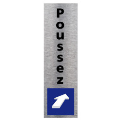 Lot de 2 plaques de porte Poussez/Tirez - 2 stickers ou 2 plaques alu ...