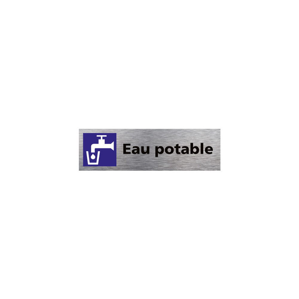 Pictogramme EAU POTABLE (Q0301). Signalisation Porte Rectangulaire ...