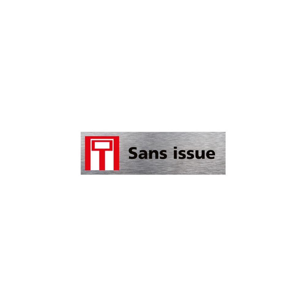 Pictogramme SANS ISSUE (Q0371). Signalisation Porte Rectangulaire ...