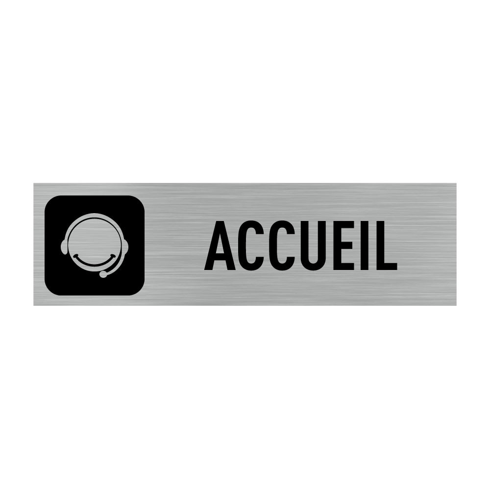 Pictogramme ACCUEIL (Q0009). Signalisation Porte - 170 X 50 mm ...
