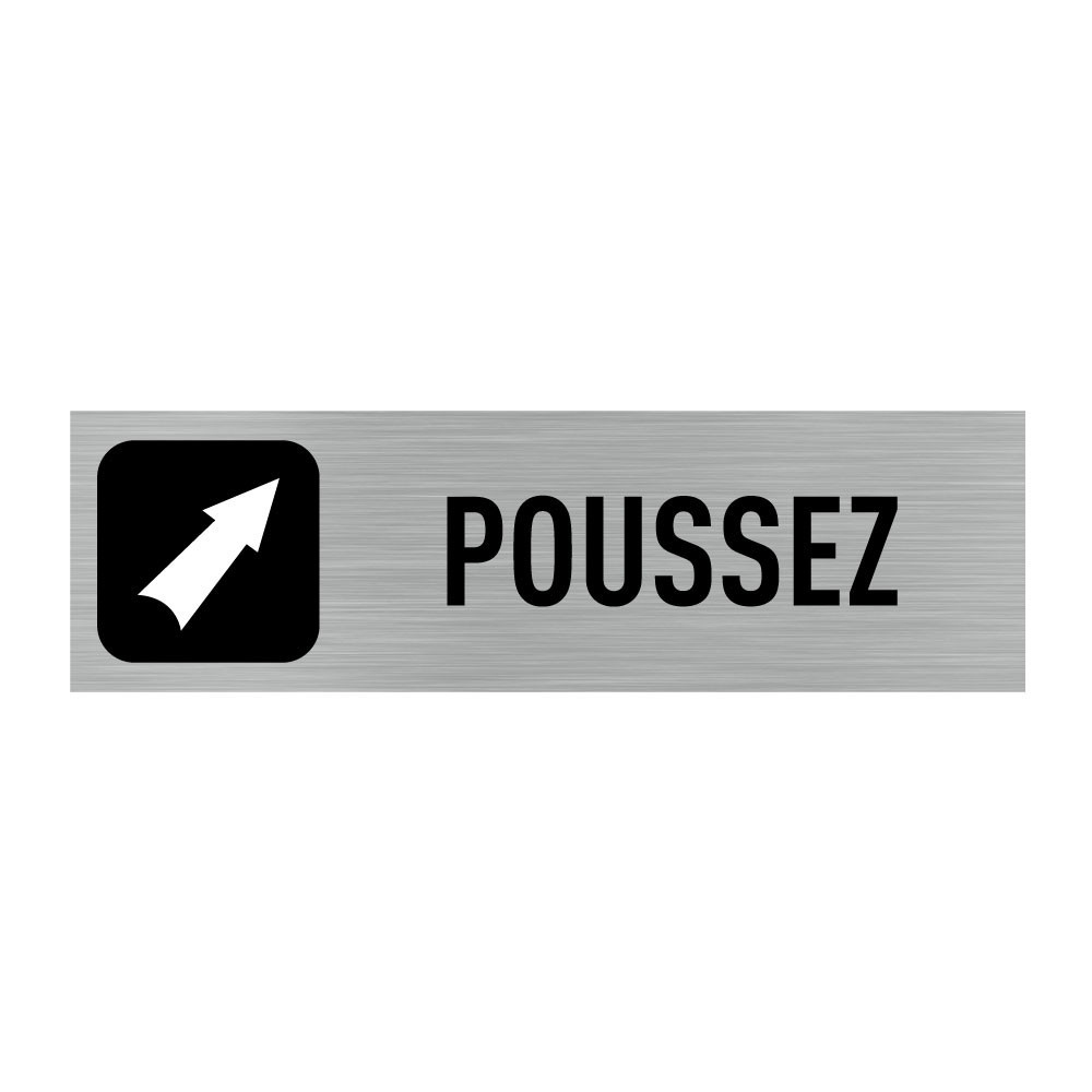 Lot de 2 plaques de porte Poussez/Tirez - 2 stickers ou 2 plaques alu ...