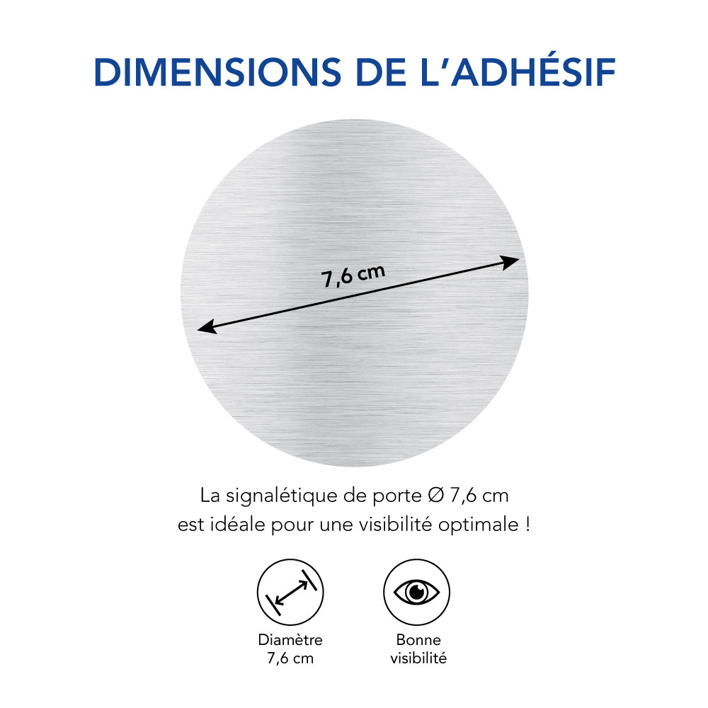 Plaque de porte Pictogramme Femme Alu brossé - Sticker ou plaque alu ...