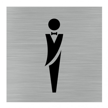 Plaque de porte Toilettes Hommes - Sticker ou plaque alu brossé