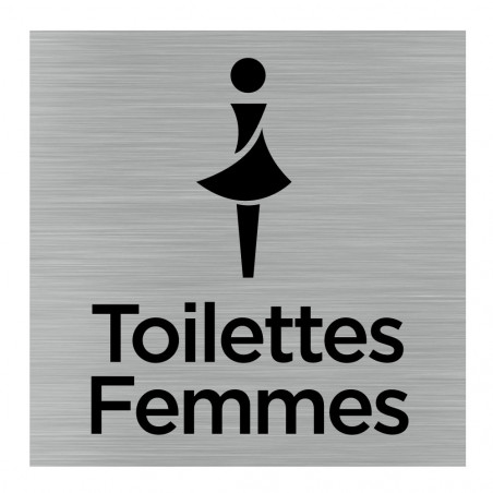 Plaque de porte Toilettes Femmes + Pictogramme - Sticker ou plaque alu ...