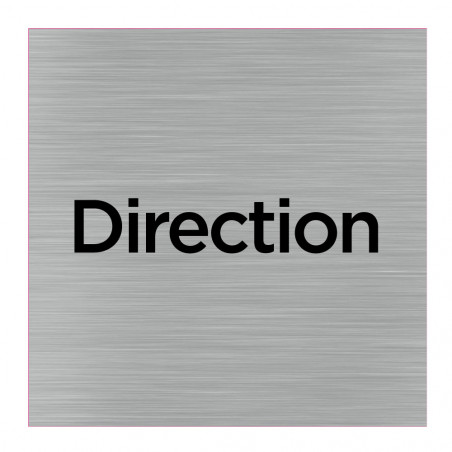 Plaque de porte Direction - Sticker ou plaque alu brossé adhésive