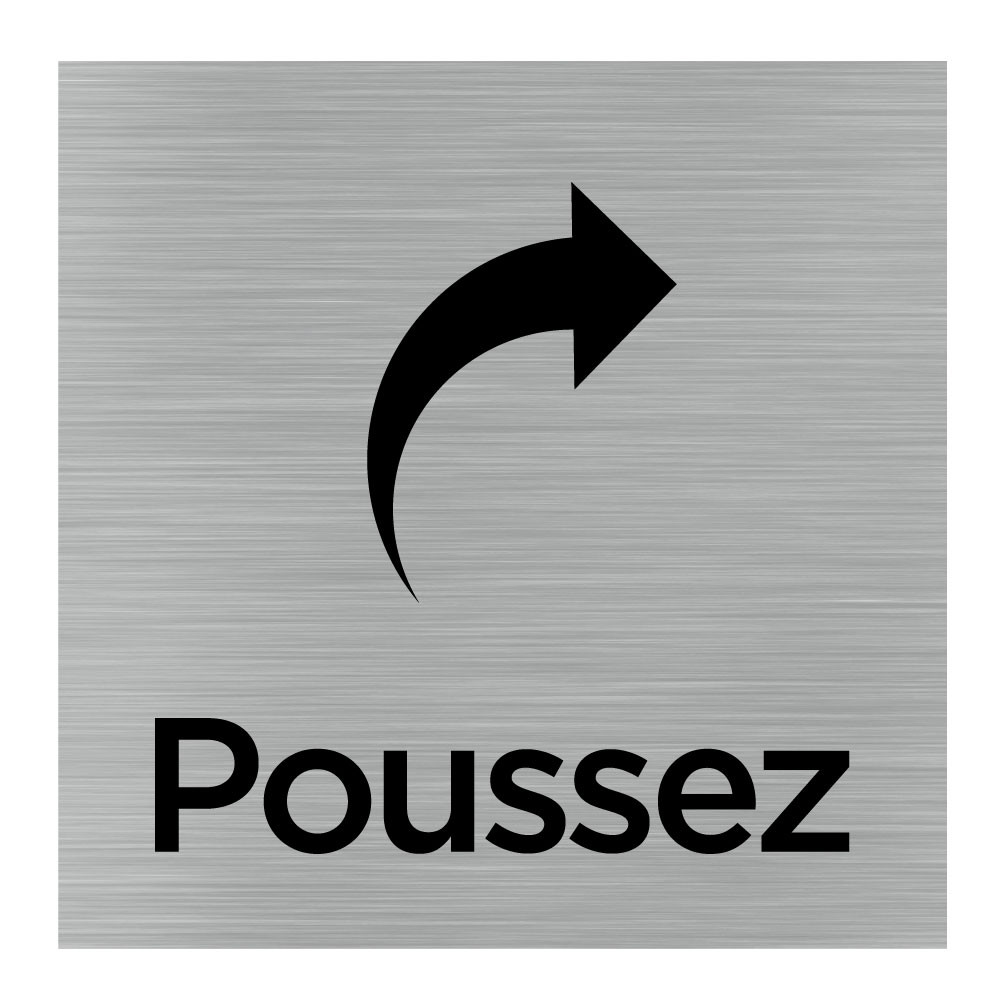 Lot de 2 plaques de porte Poussez/Tirez - 2 stickers ou 2 plaques alu ...