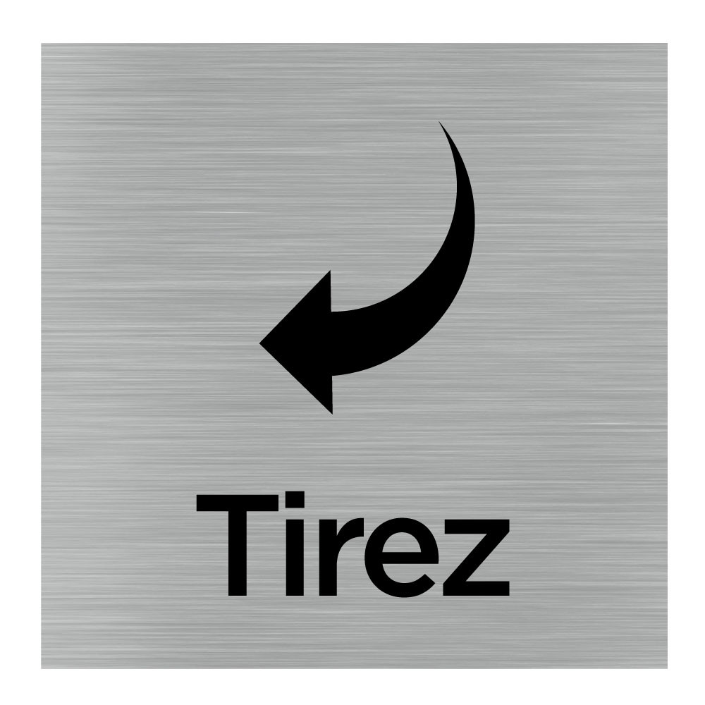 Lot de 2 plaques de porte Poussez/Tirez - 2 stickers ou 2 plaques alu ...