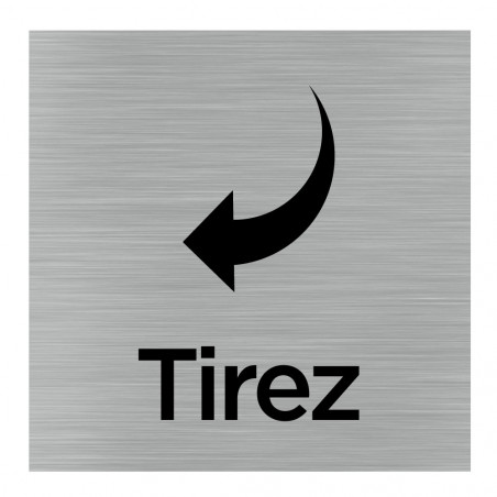 Lot de 2 plaques de porte Poussez/Tirez - 2 stickers ou 2 plaques alu ...