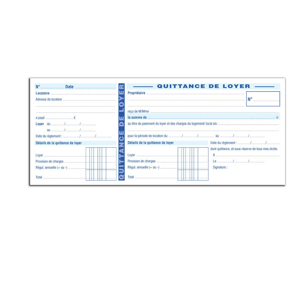 CARNET DE QUITTANCES DE LOYER (RM102)