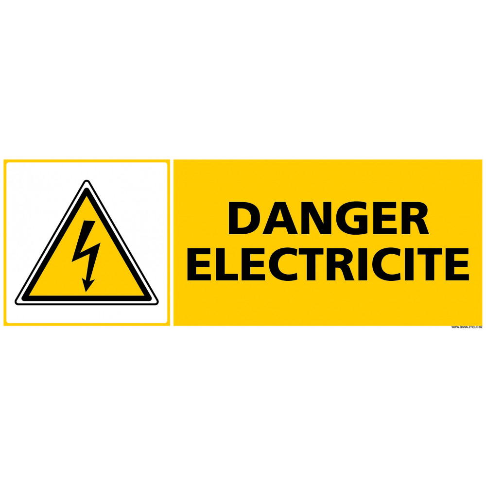 Panneau et Pictogramme de Signalisation danger électrique