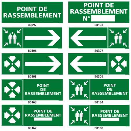 panneau et pictogramme Point de rassemblement