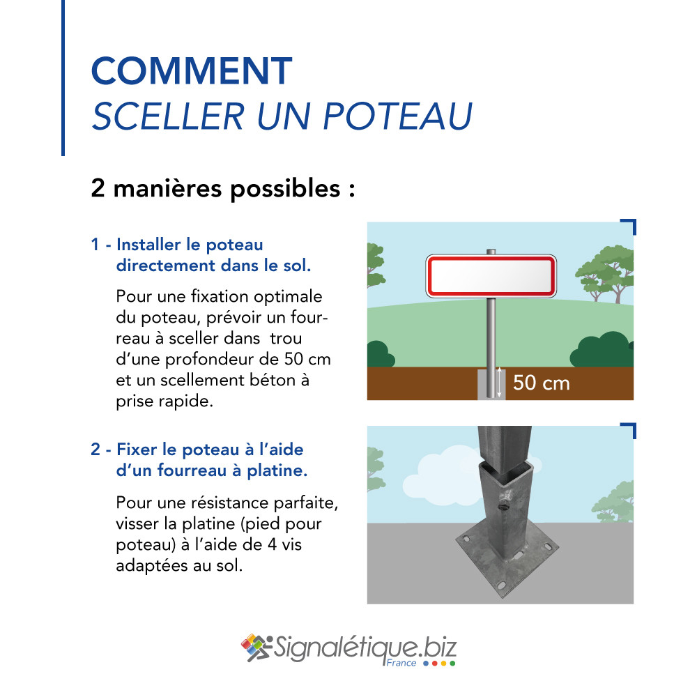 Poteau Acier Galvanisé Anti-Corrosion. Piquet acier galva français ...