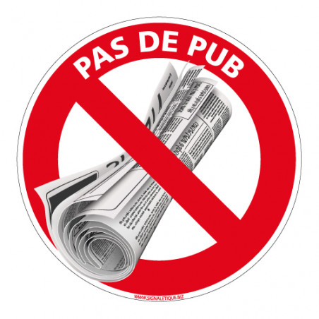 Lot de 2 STICKERS PAS DE PUB SVP (G1408)