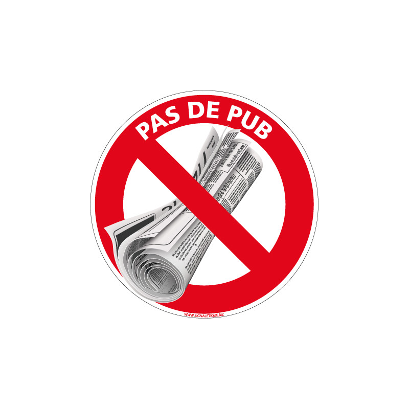 Lot de 2 STICKERS PAS DE PUB SVP (G1408)