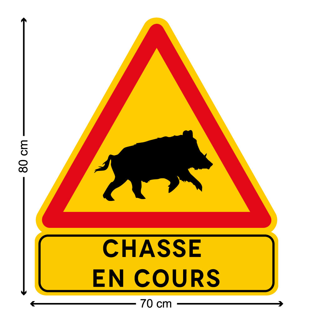 Panneau de chasse en cours. Attention Chasse en Cours. Pancarte de Signalisation | eBay