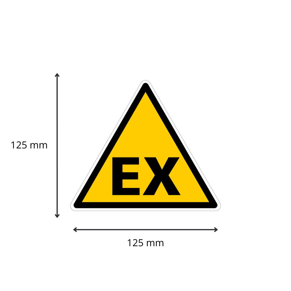 Panneau Danger EX Matières Explosives Atex. Autocollant Danger ou ...