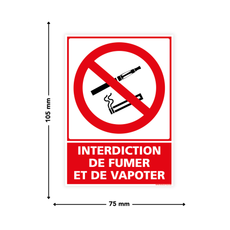 Panneau Interdiction De Fumer Et De Vapoter N0183