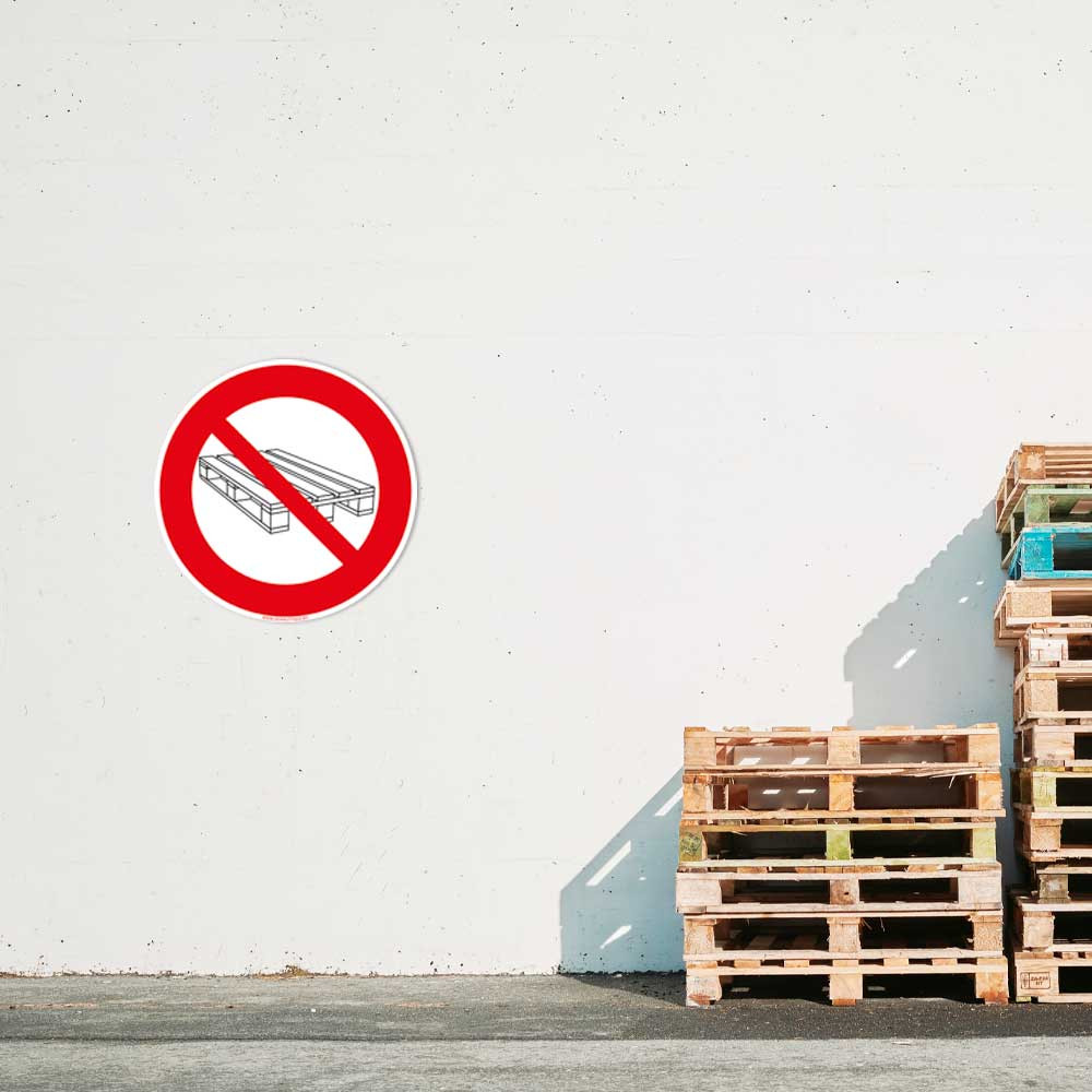 Panneau interdiction de déposer et d'entreposer des palettes