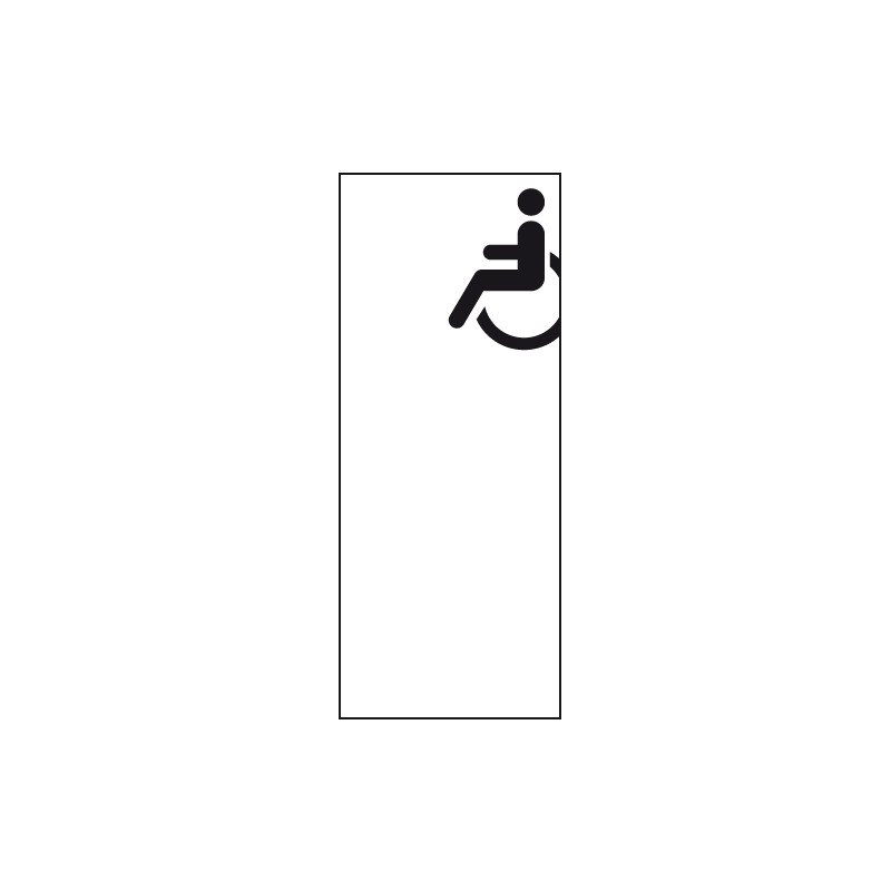 PICTOGRAMME ADHESIF XXL HANDICAPÉS GAUCHE (W0562)