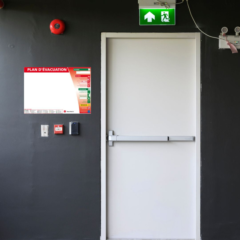 PANNEAU CONSIGNE DE SECURITE - PLAN D'EVACUATION