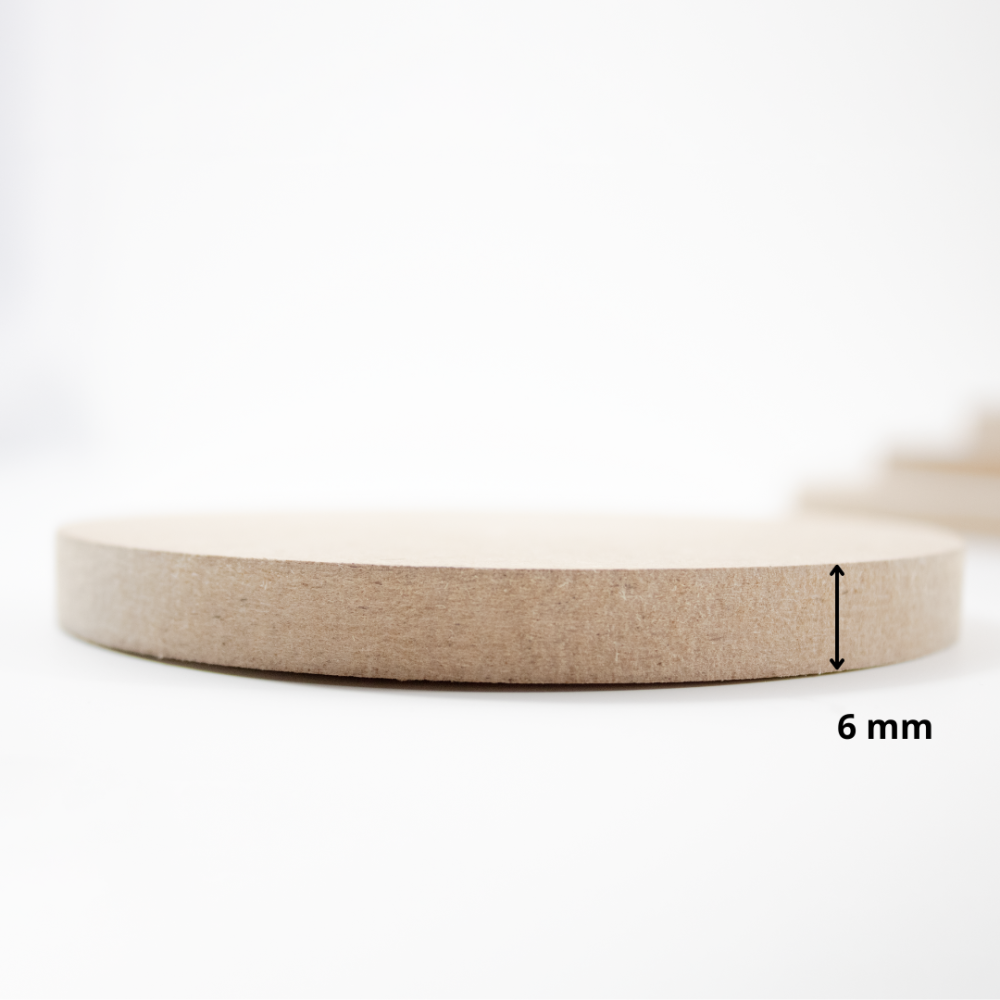 Rond de bois MDF - cercle bois brut pour déco, bricolage, DIY