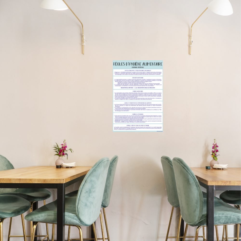 RÈGLES D'HYGIÈNE ALIMENTAIRE – NORMES SANITAIRES