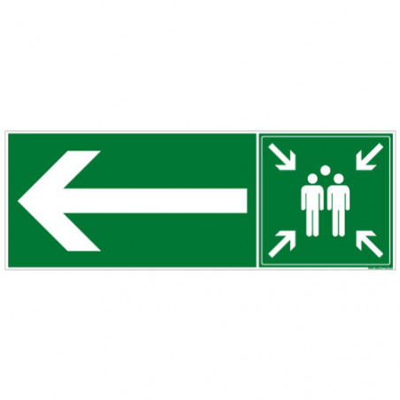 PANNEAU SECOURS POINT DE RASSEMBLEMENT (GAUCHE) (B0307)