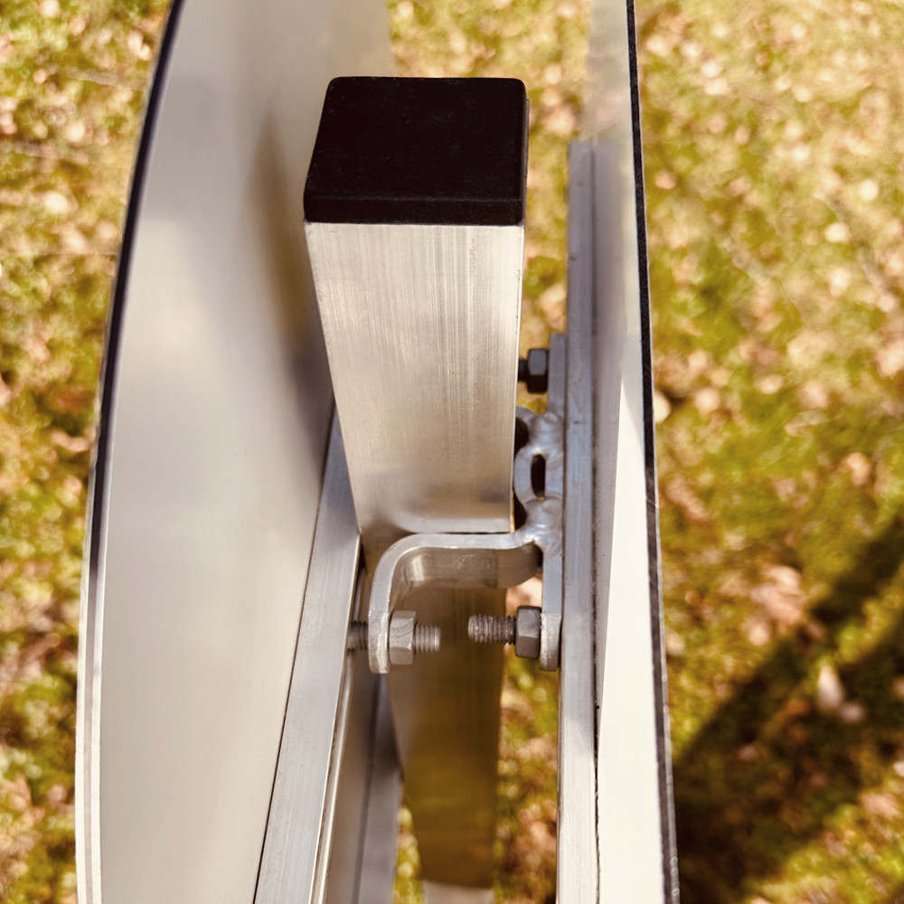 Bride de fixation pour panneaux routiers sur poteau. Bride double en ...