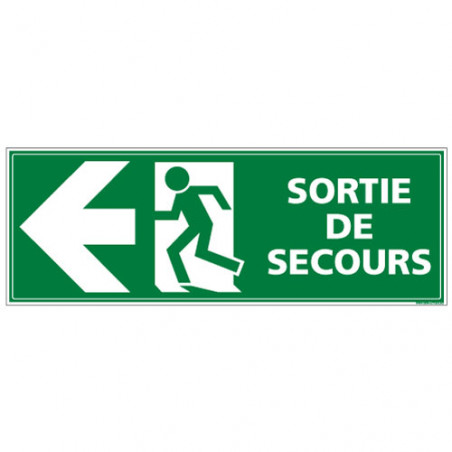 Panneau SORTIE DE SECOURS (GAUCHE) (B0392)