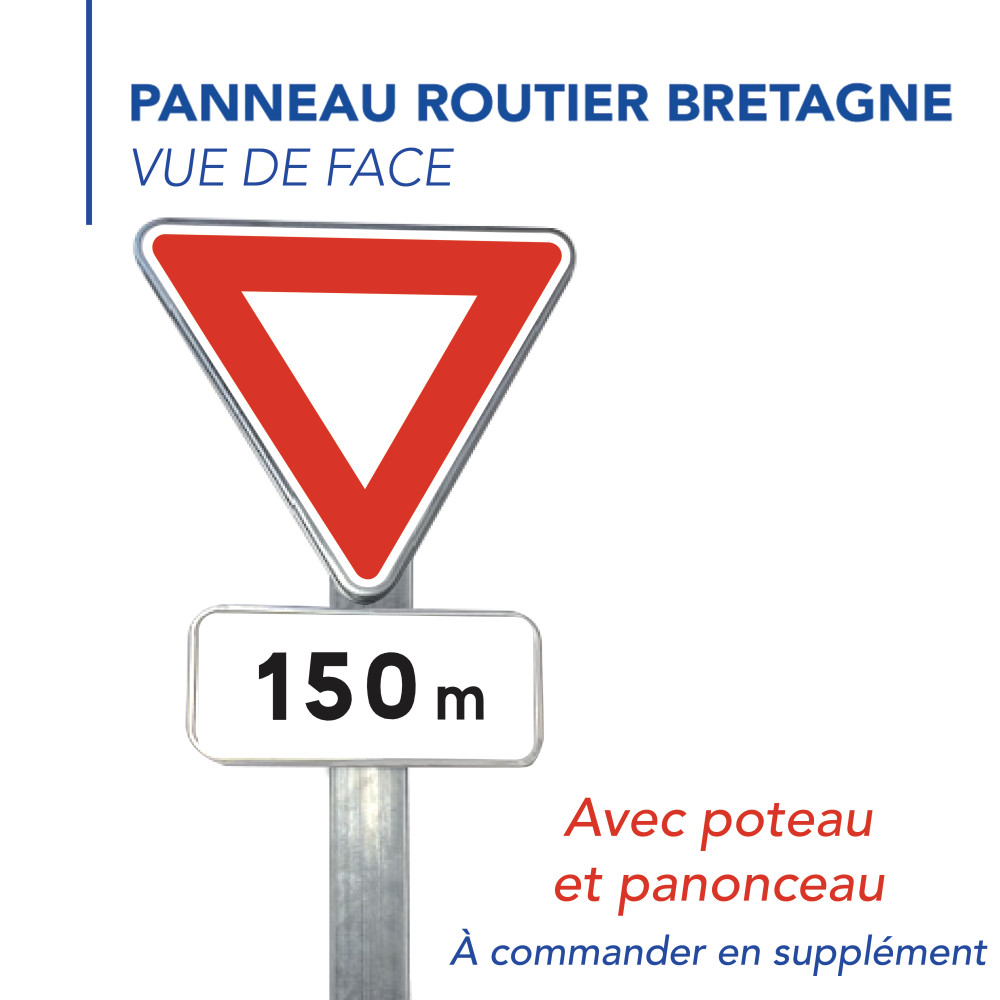 Panneau routier cédez le passage AB3b - Signalisation priorité ...