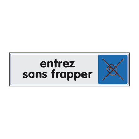 Plexiglass classique entrez sans frapper (2948)