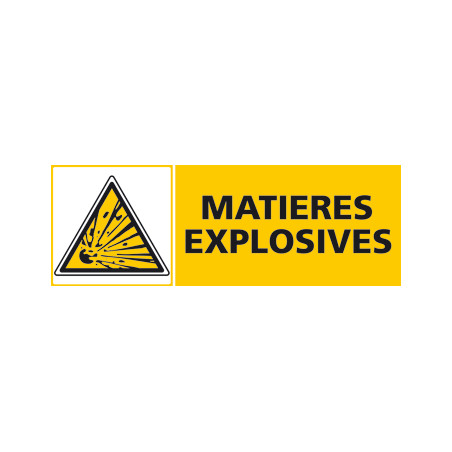 Panneau MATIERES EXPLOSIVES (C0418)