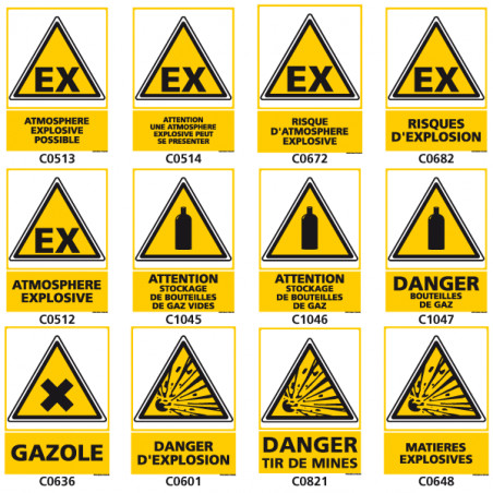 Panneau de DANGER explosif