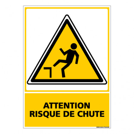 Panneau ATTENTION RISQUE DE CHUTE (C0548)